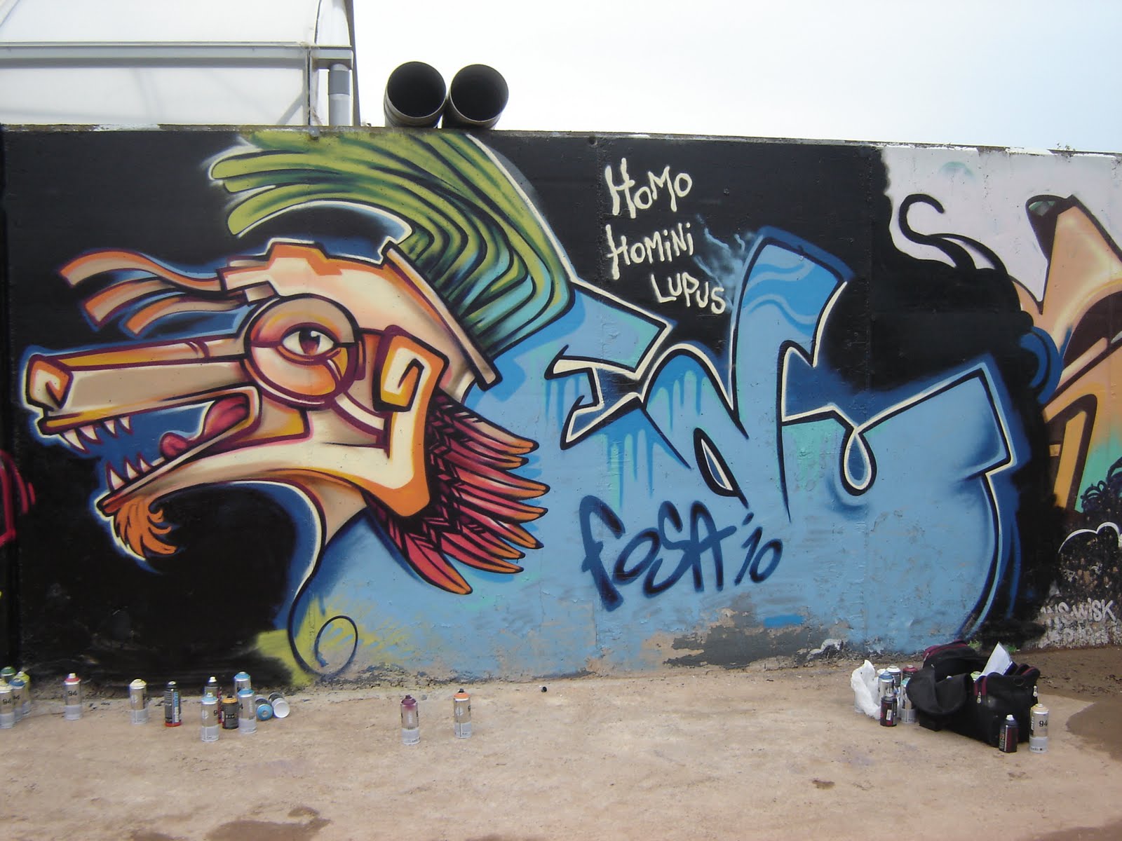 Fosa Graffiti (edu): Gran Pintada Viejuna: Mega Graffiti Gavà 17-4-2010