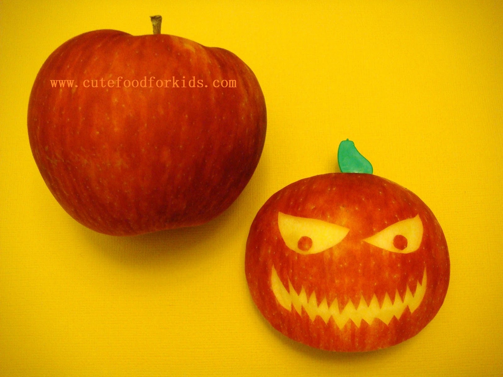 Cute Food For Kids?: Apple O'lantern