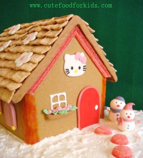 Cute Food For Kids?: Gingerbread House- Hello Kitty's Home
