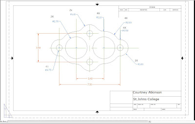 Technological Design: Auto Cad Gasket Mechanical Drawing