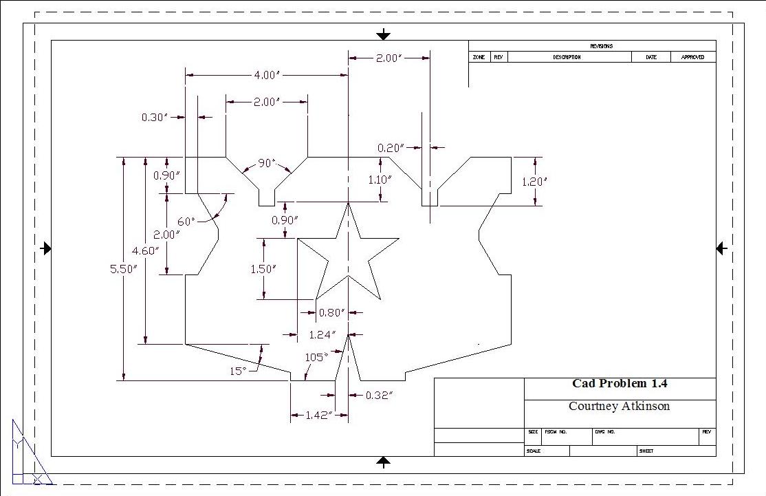 Technological Design: AutoCad Problem 1.4