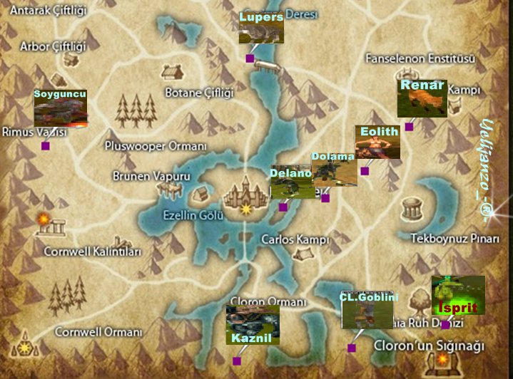 shaiya haritalar ve lapis-shaiya-kingdom