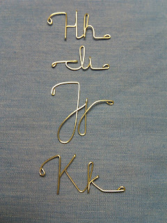 Random Wire Art: Alphabet: H...I...J...K...