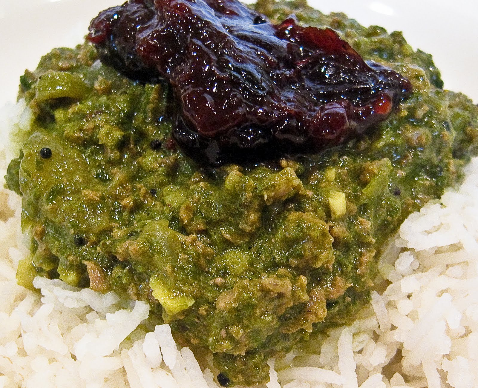 Kheema With Springtime Greens - The Spiced Life