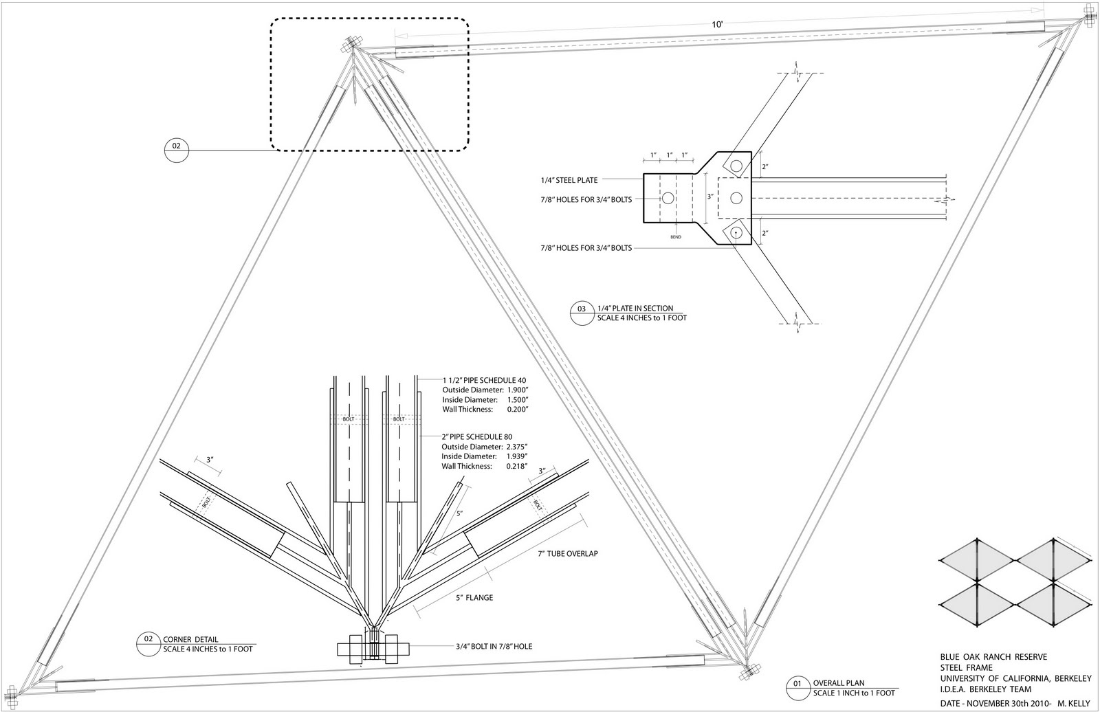 I.D.E.A. UC Berkeley: Steel Frame Construction Drawing
