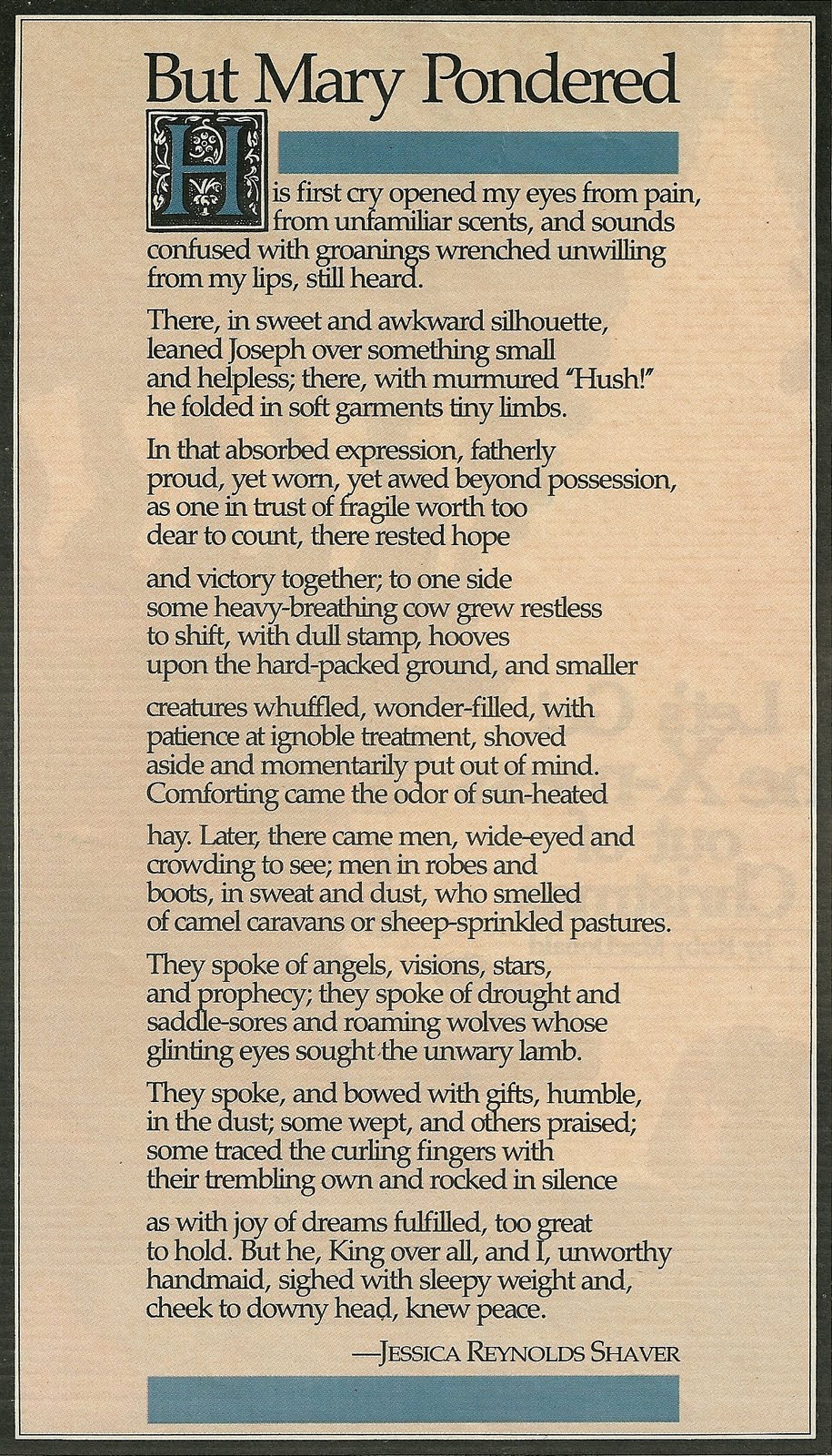 Poem: “But Mary Pondered” | hiddeninjesus