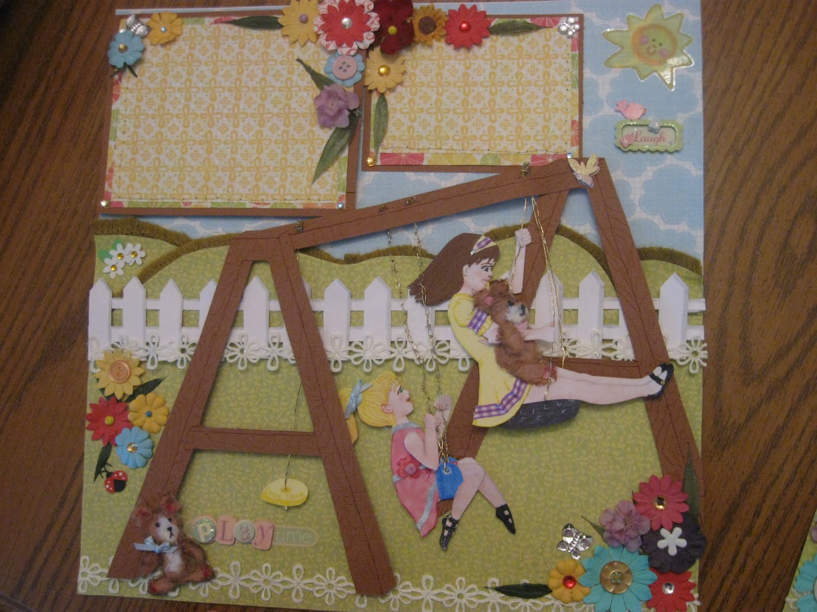 Kathleen's Creations: "Playground" Scrapbook 2 page layout original design