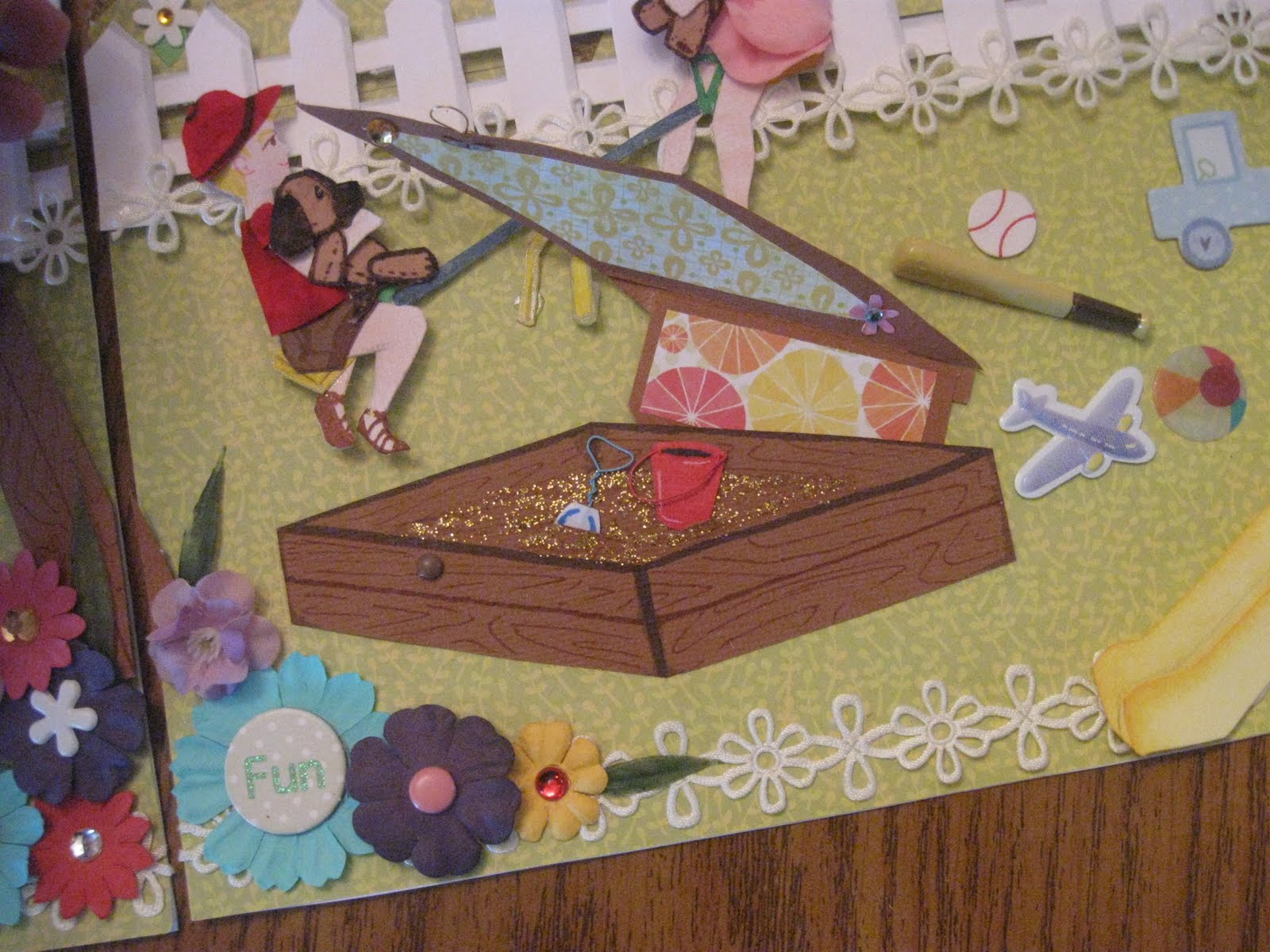 Kathleen's Creations: "Playground" Scrapbook 2 page layout original design