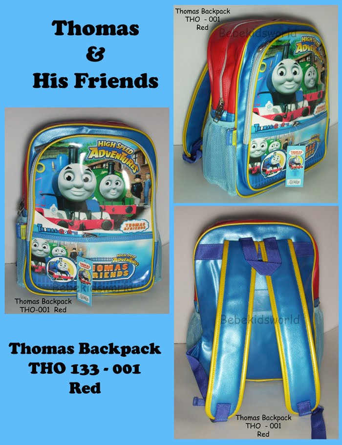 Bebekidsworld: Thomas Backpack Blue, Red, and Yellow ( THO 133 )