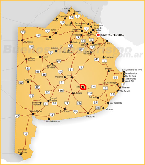 Tandil: Ubicación Geográfica