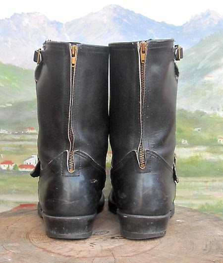 Vintage Engineer Boots: 1960's ZIPPER ENGINEER BOOTS