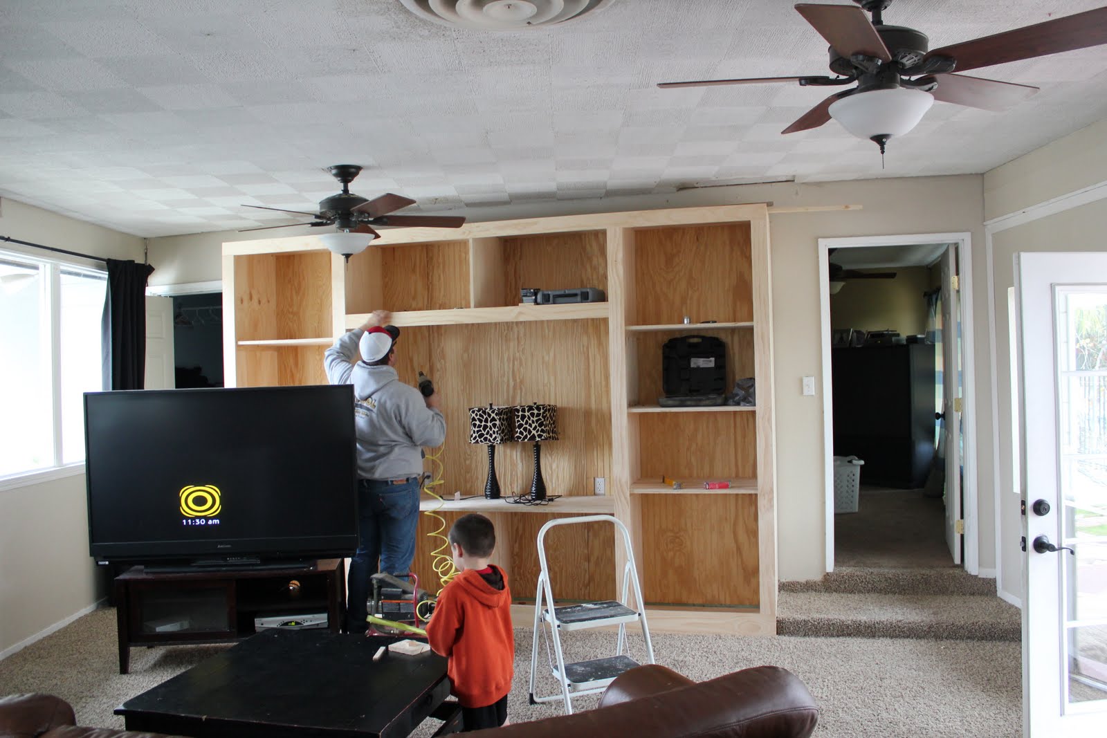 * Remodelaholic *: Living Room Renovation With DIY Entertainment Center ...