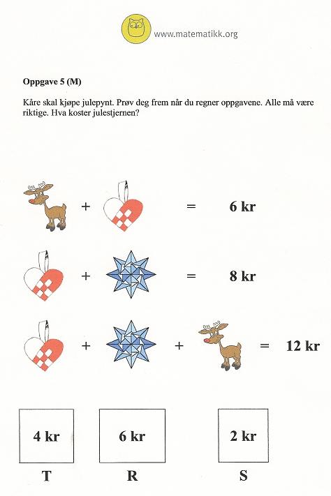 Gravid mor: Matteoppgaver for barn