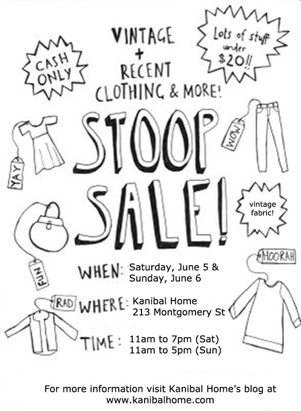 Kanibal Home: Semi-Annual Stoop Sale: This Saturday & Sunday