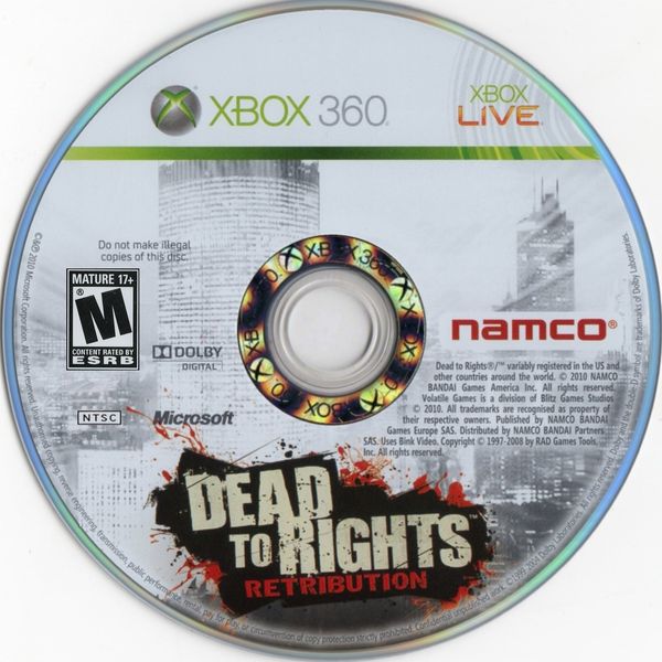 xbox 360 covers: dead to rights retribution