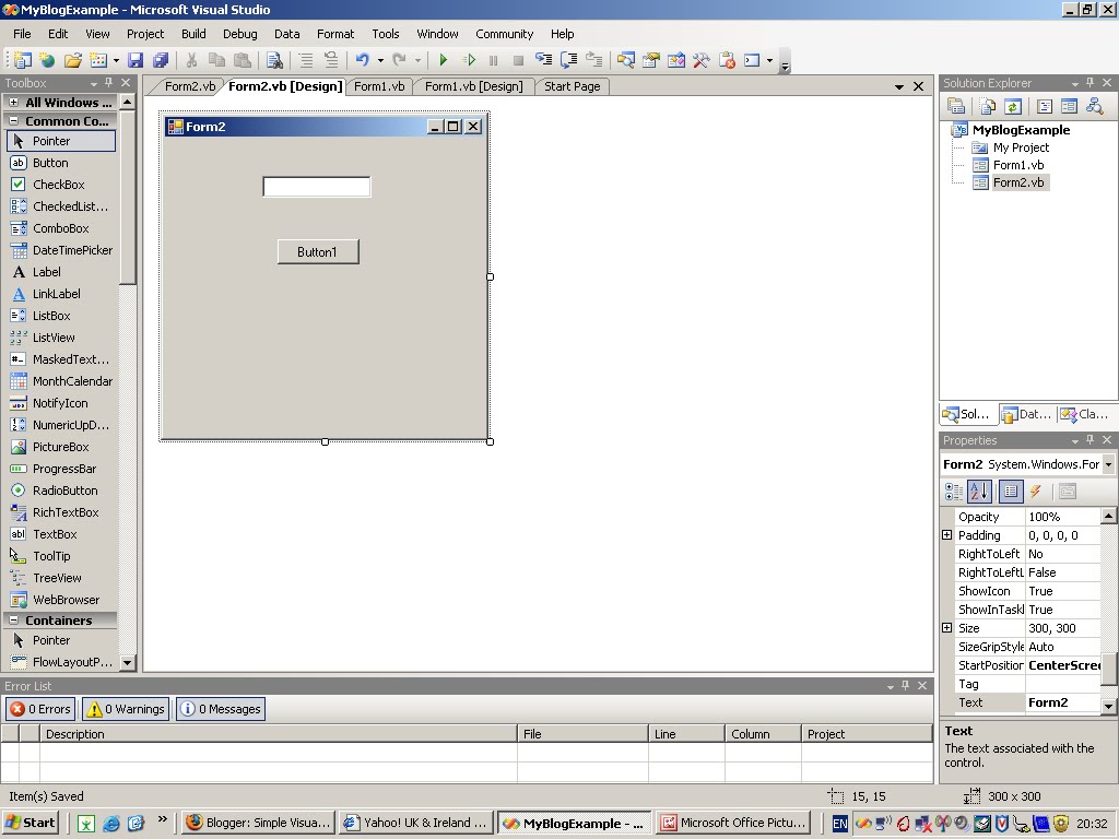 Simple Visual Basic and .NET