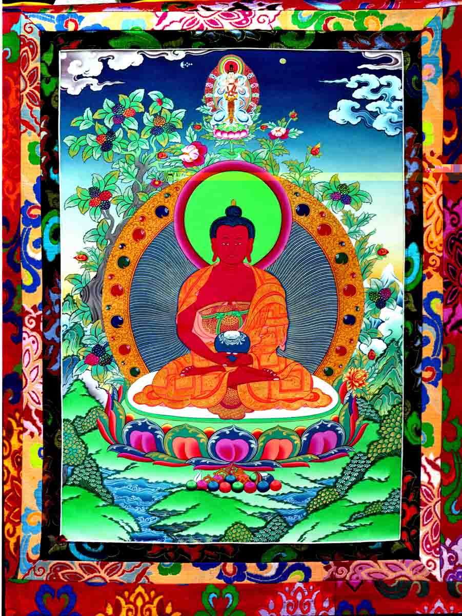 Pratima or Buddha Rhupang: Amitabha Buddha's Thangka