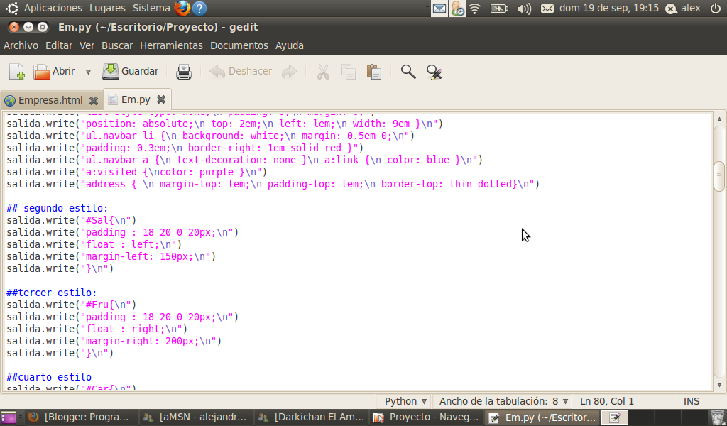 Programacion web y laboratorio de programacion web
