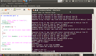 laboratorio de lenguajes de programacion: Ejemplo de lenguaje perl