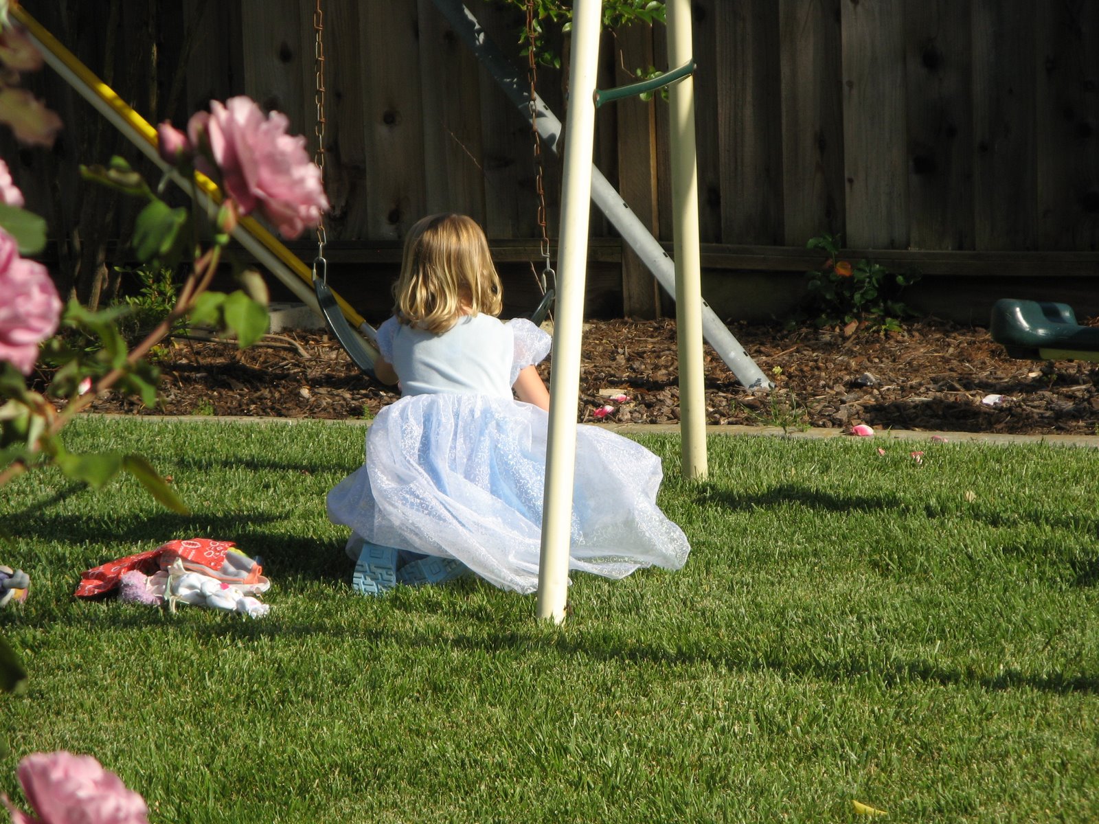 Ava B: Princess playing in the yard