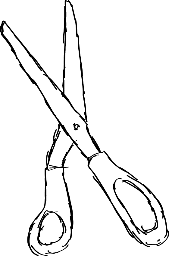 Scissors Drawing Coloring Pages Scissor Colouring November Daily 9th ...