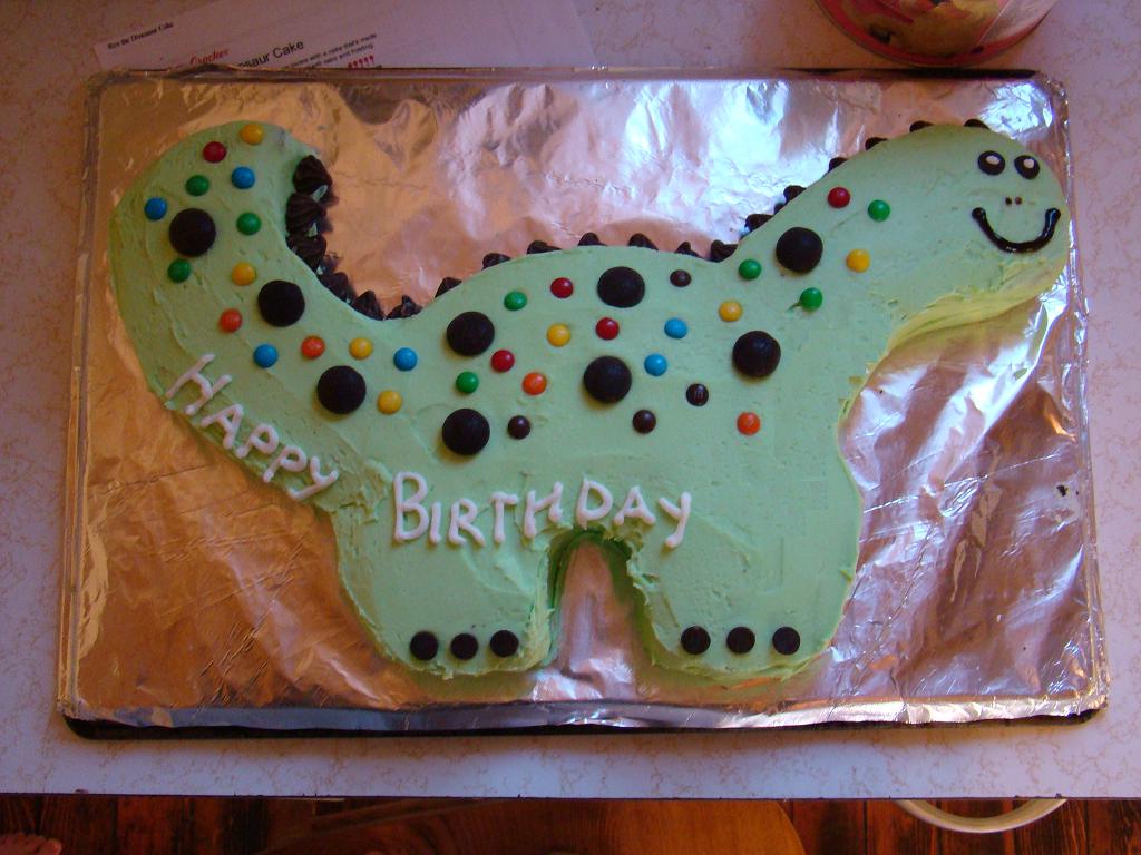 Dinosaur Birthday Cake – What's Cooking on Planet Byn