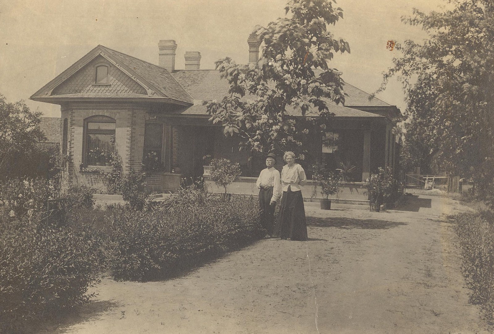Old photos of architecture: Small brick Victorian home with wonderful ...