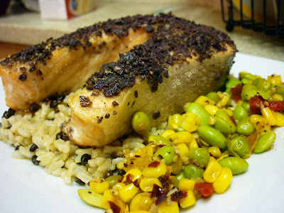 Good Looking Home Cooking: Blue Corn Crusted Salmon
