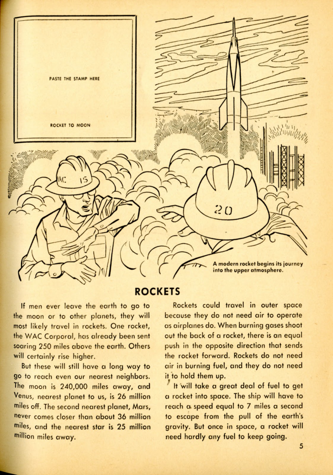 Dreams of Space - Books and Ephemera: Wonders of Space Stamps (1954)