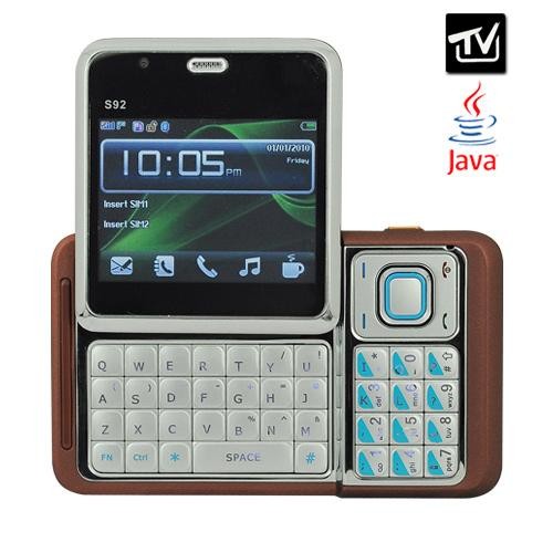 Efans: Unprecedented S92 Dual Keypads 90°Angle Rotating Phone With TV Java