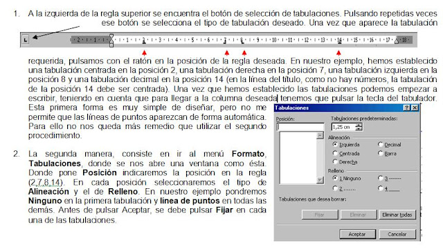 Informática. Liceo 6 de Maldonado: Tabuladores