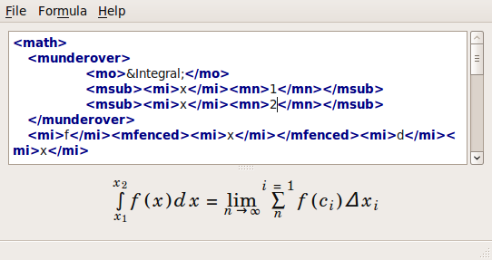 A Qt way: MathML editor using Qt support for MathML