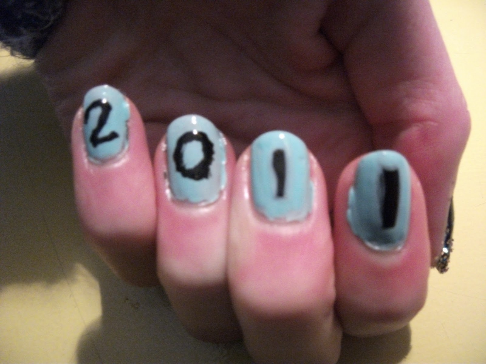 Blog van Evelien: Nailart : Oud en Nieuw Nagels