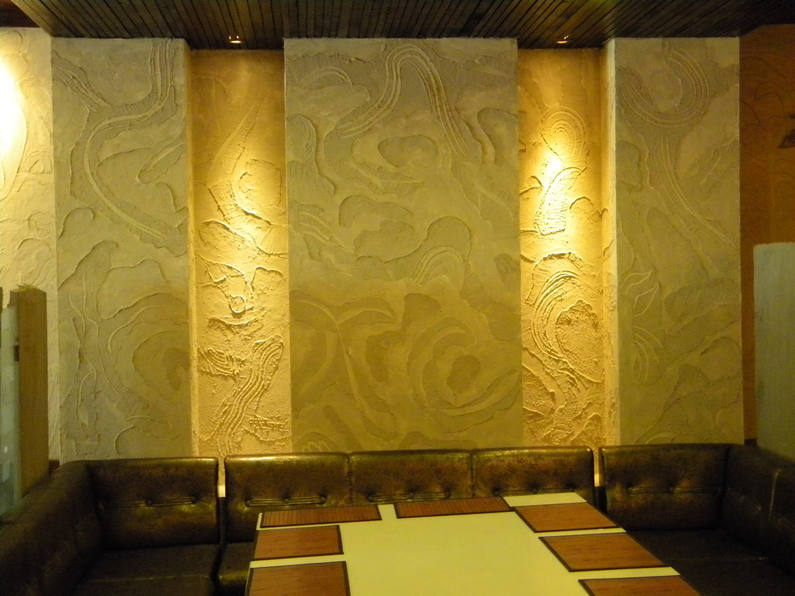 Bharat Gupta: Wall texture at Kitchen Krafft Restaurant and Coffee Shop ...