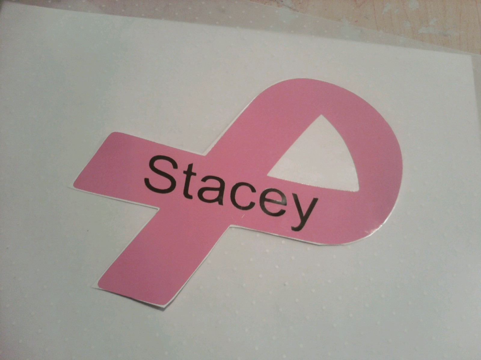Kristys Vinyl Kreations N More: Personalized Breast Cancer Ribbon