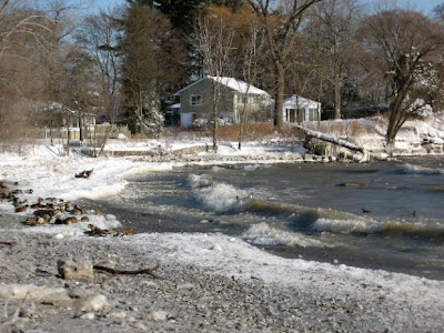 Snapshot Travel Blog: Winter Snow Scene Lake Ontario Canada Beach