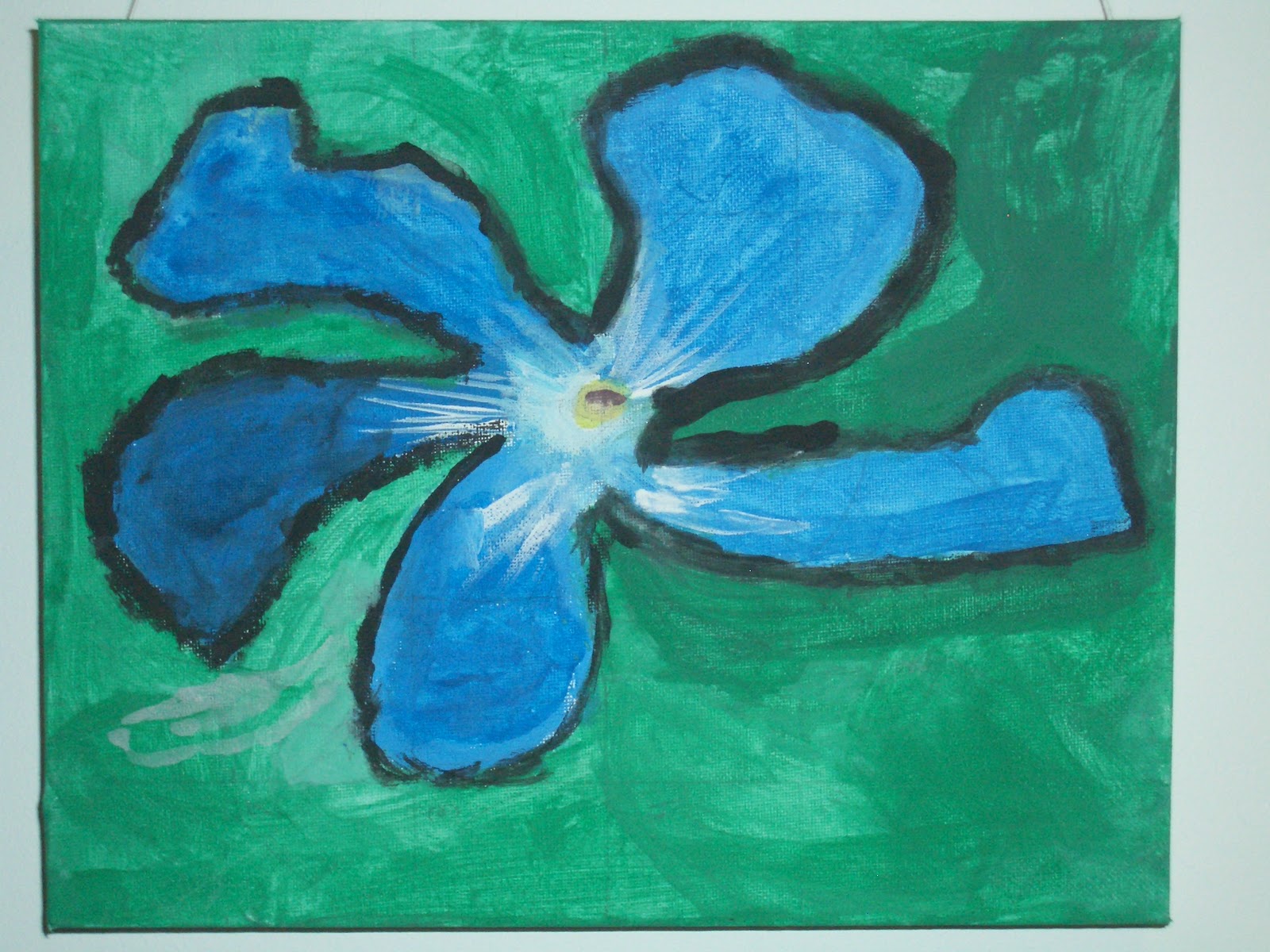 THE ART ZIMMER: Grade 3 & 4 Flower Paintings