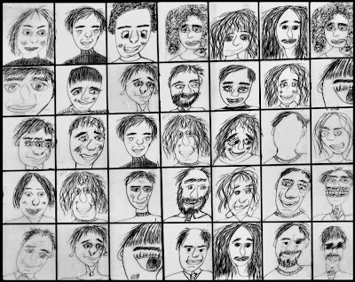All This Is That: Drawing: Faces No. 149: The Hair Club, with multiple ...