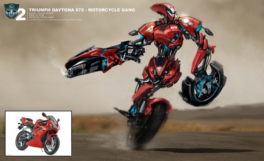 Art of STEVE JUNG: Transformers Motorcycle Gang Study