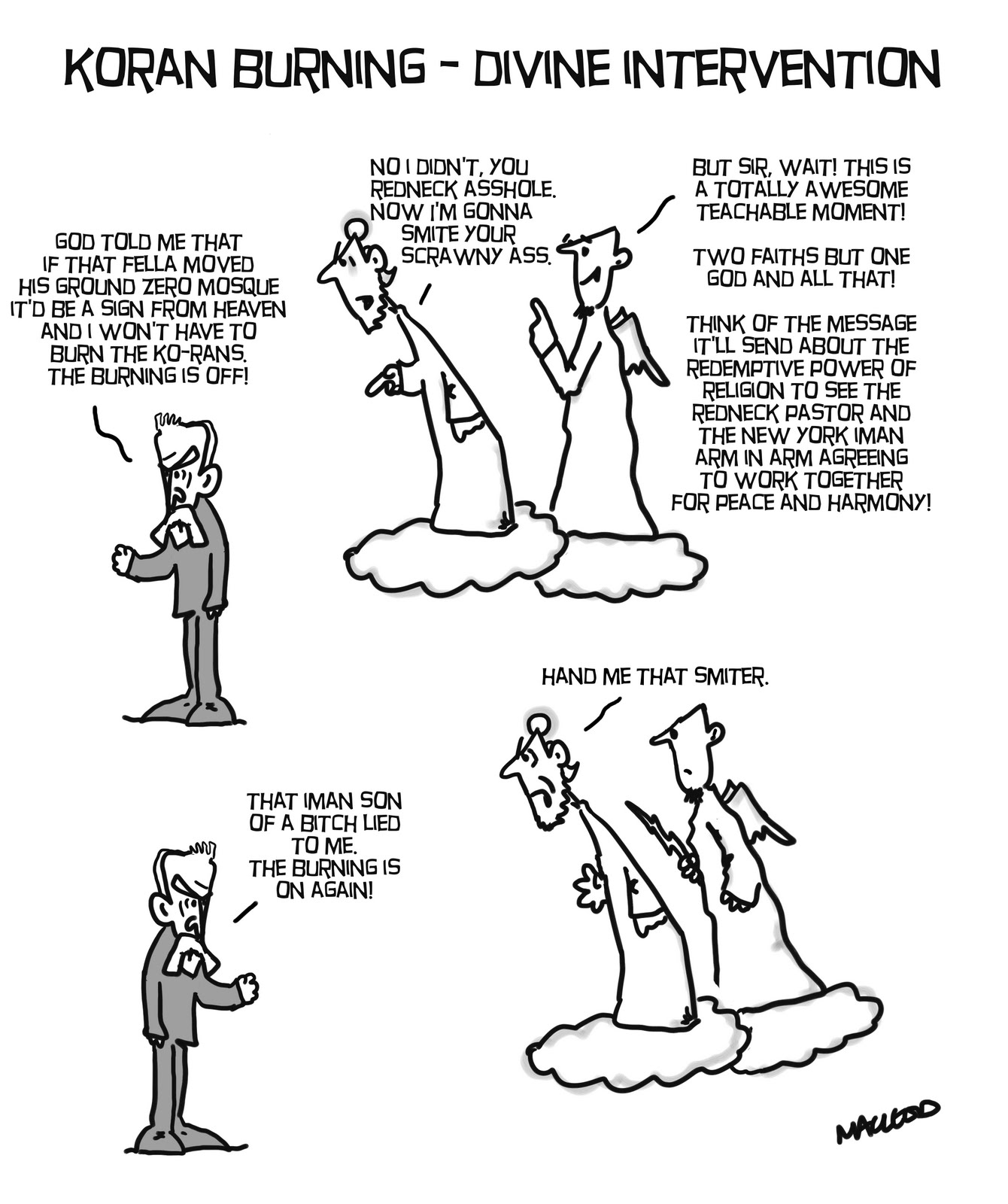 MacLeod Cartoons: Koran Burning - God Responds