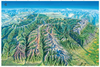 Wasatch Maps: Wasatch Front Panoramic Hiking Map