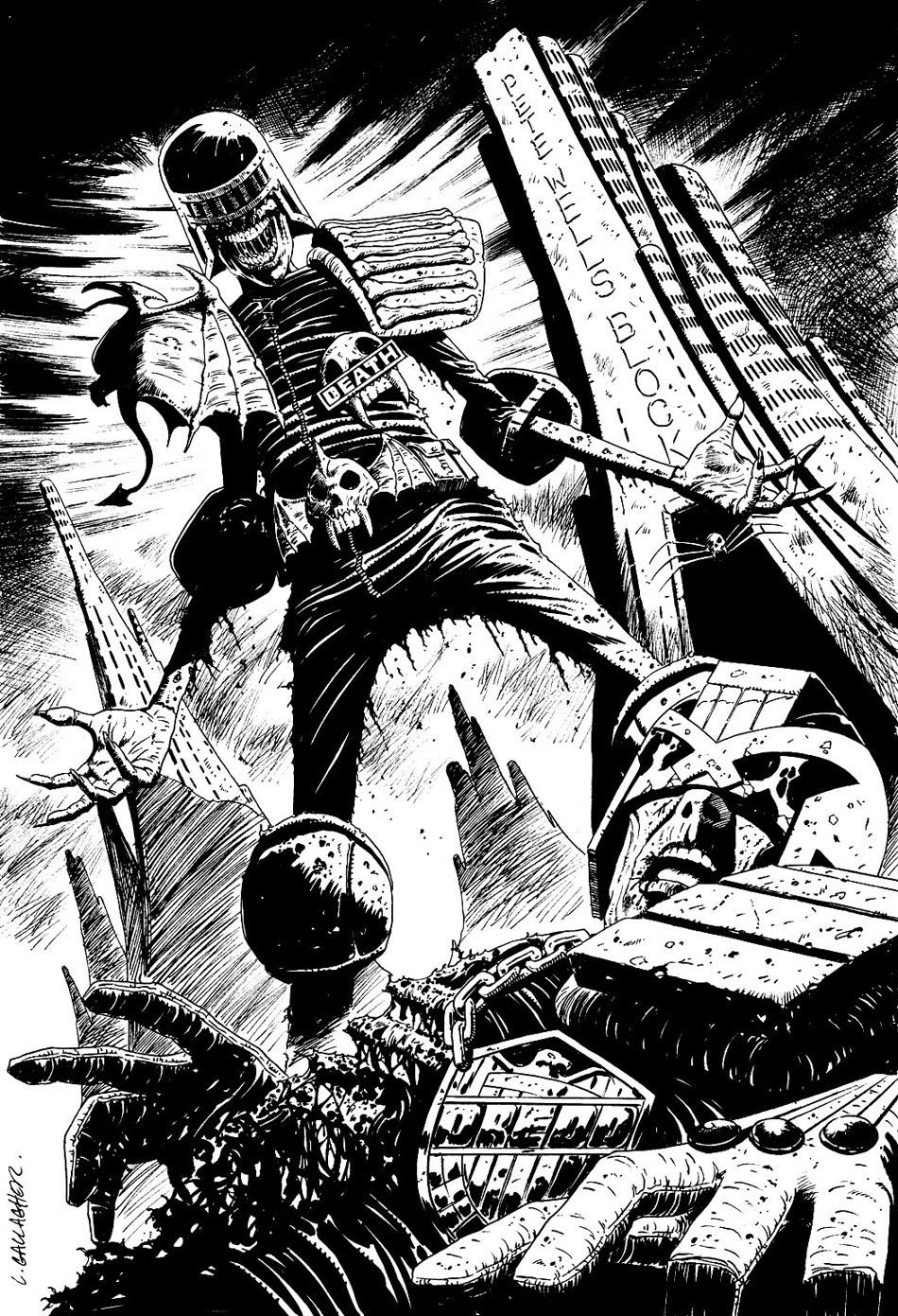 LEIGH GALLAGHER Comic Book Artist: JUDGE DEATH COMMISSION!!!