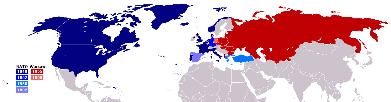 History, Русский, and Everything Else: Good Map of NATO and Warsaw Pact ...