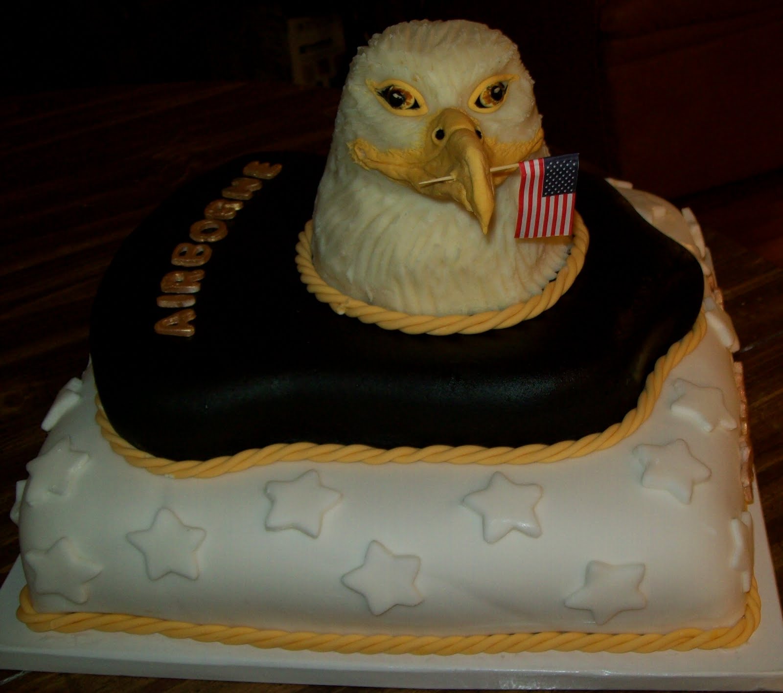 Maysie Mae's Signature Cake Design: 3D U.S. Airborne Eagle Cake