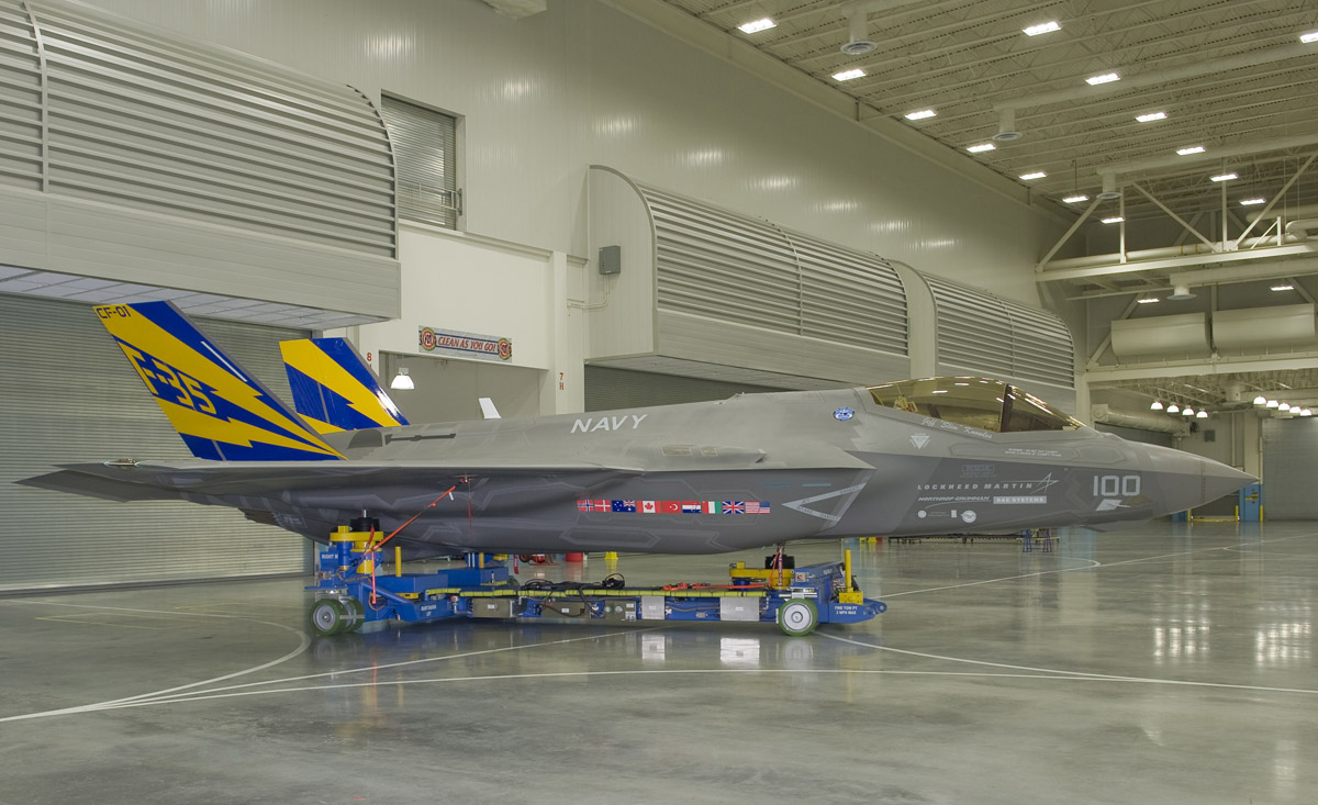 SNAFU!: F-35C gets its new paint job.