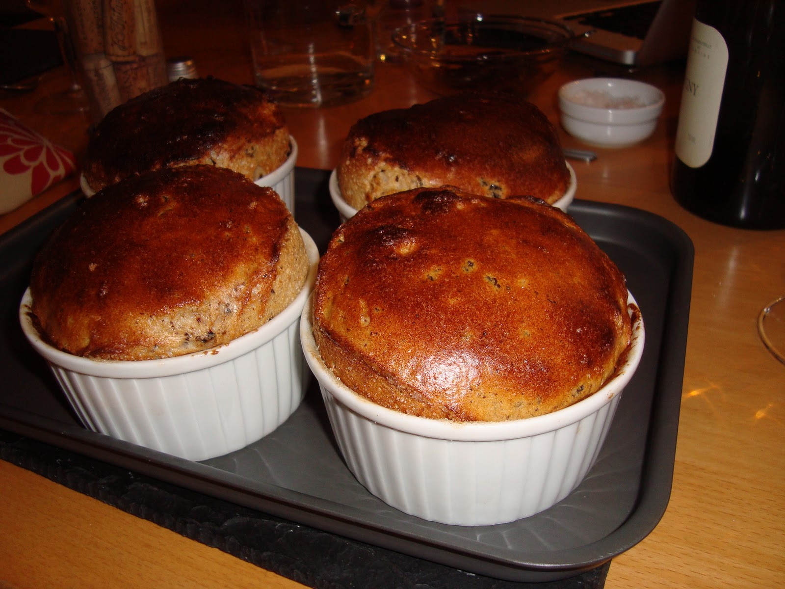 Wine, food and other pleasures: Christmas pudding soufflés