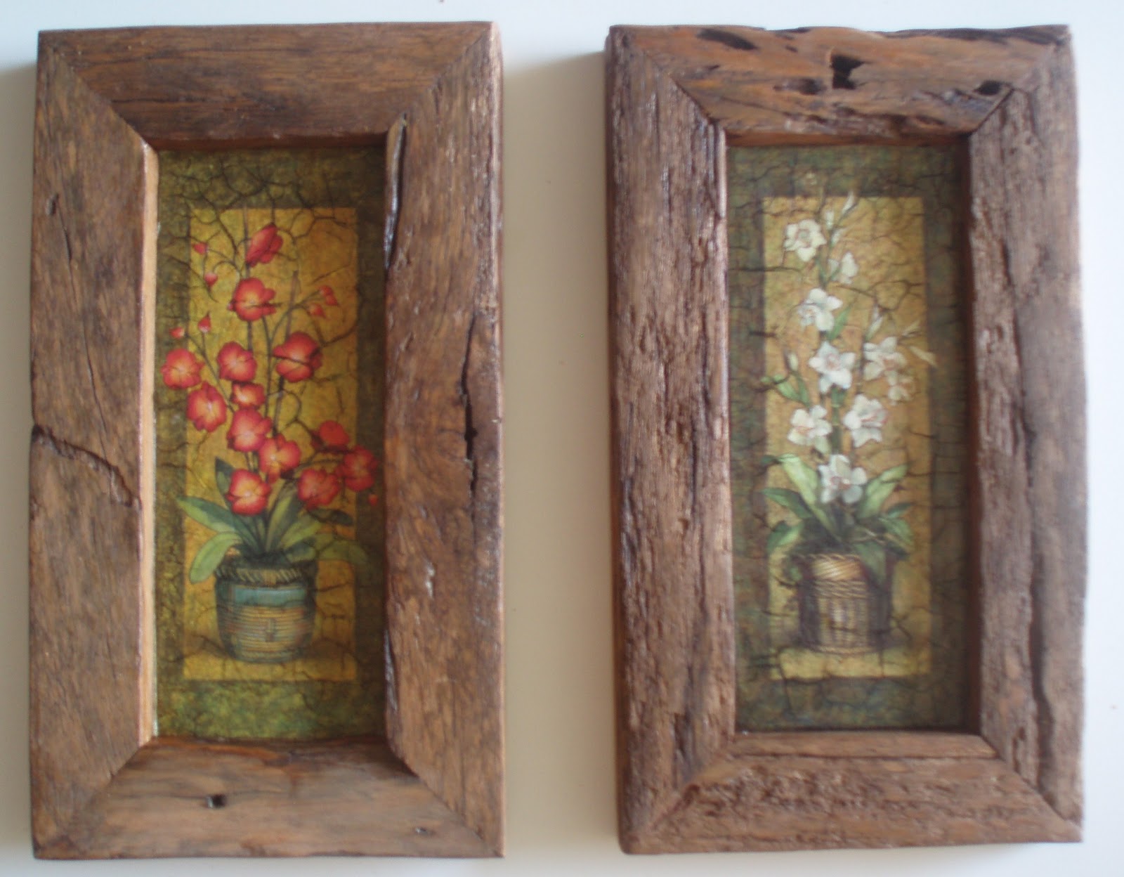 Carla Vazarin - Arte em espelhos, vidros e demolição: QUADROS RÚSTICOS