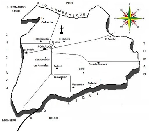 Pomalca, dulce tradición: MAPA DE POMALCA