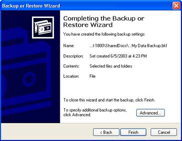 How to backup Windows XP