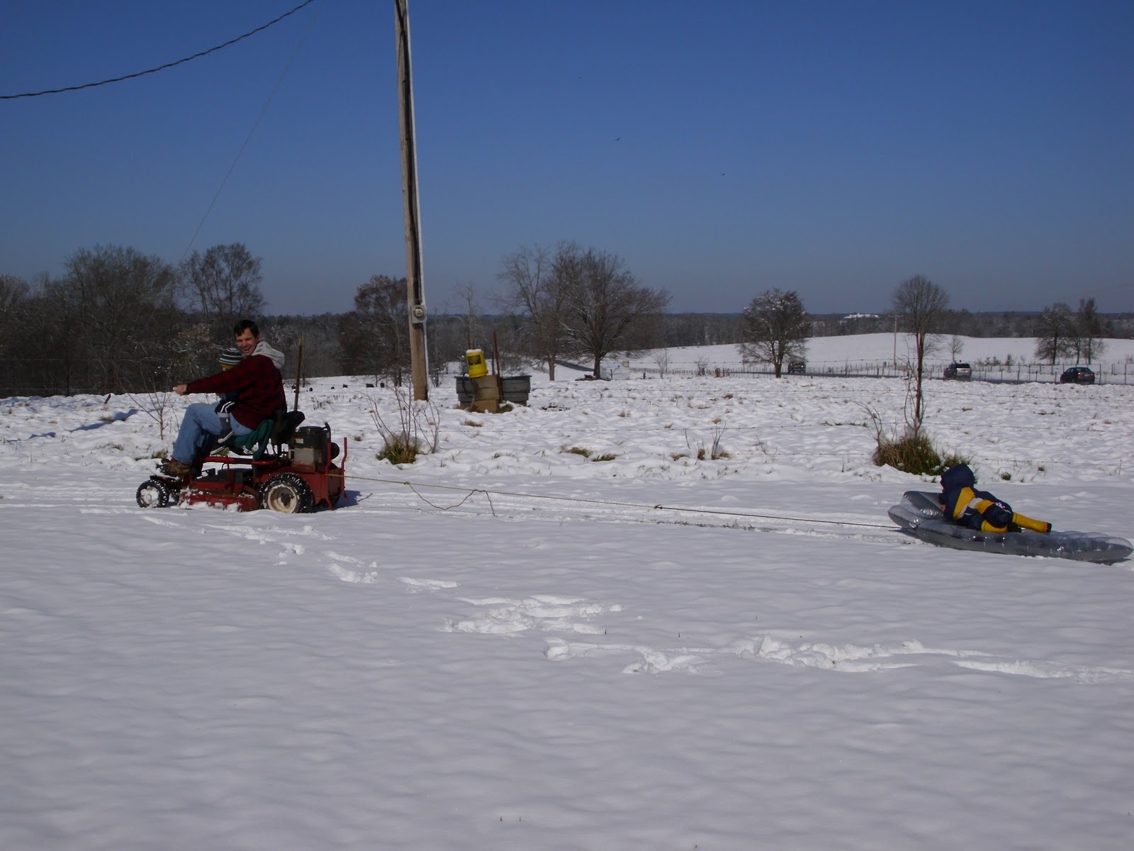 Redneck Sledding